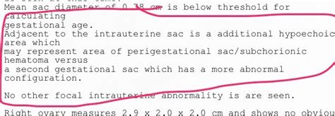 Subchorionic Hematoma Size Chart A Visual Reference Of Charts Chart Master