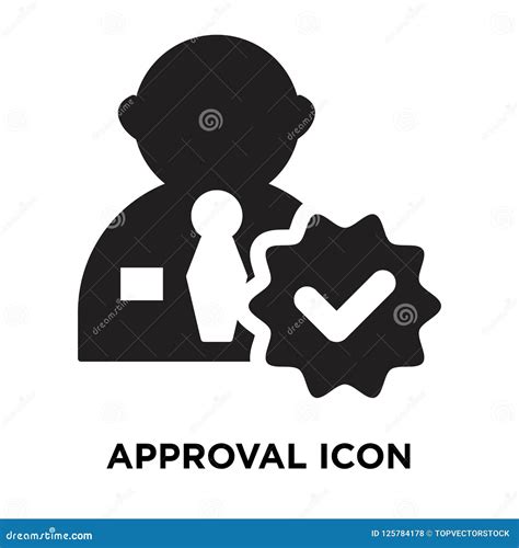 Approval Icon Vector Isolated On White Background Logo Concept Stock