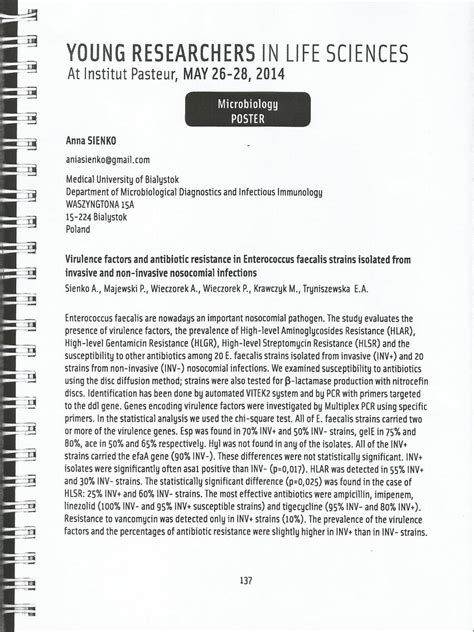 Pdf Virulence Factors And Antibiotic Resistance In Enterococcus Faecalis Strains Isolated From