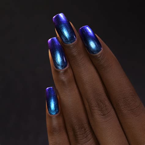 Purple Chrome Nail Polish Opal Chrome Nail Art Powder Holographic