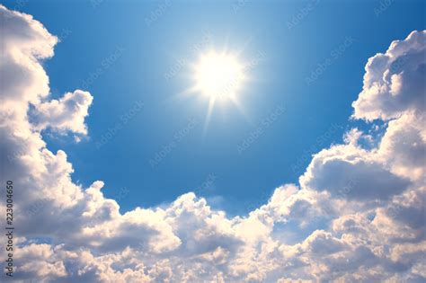 Sunny Sky With Cloud Border