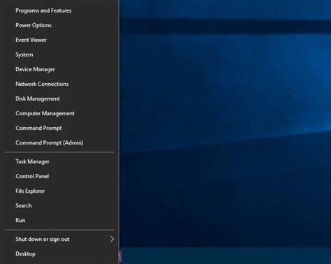 what is the windows 10 power user menu win x techcult