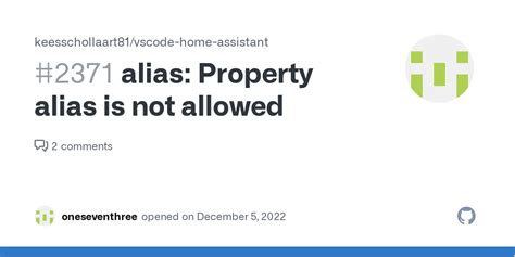 Alias Property Alias Is Not Allowed · Issue 2371 · Keesschollaart81