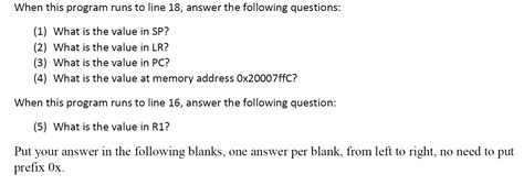 Solved When This Program Runs To Line 18 Answer The