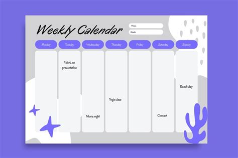 Free Vector Calendar Template Design