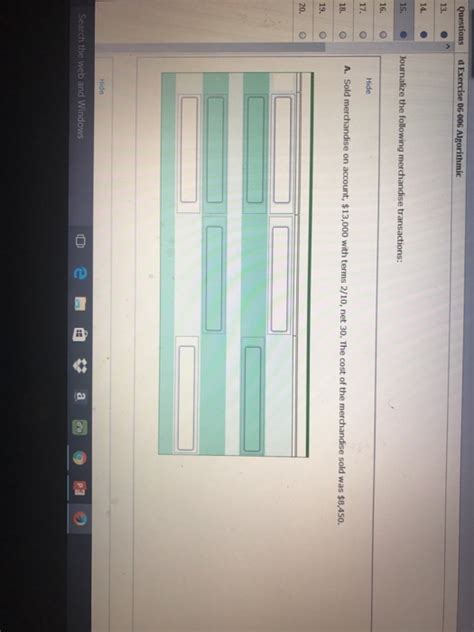 Solved Questions D Exercise 06 006 Algorithmic 13 14 15 Chegg Com