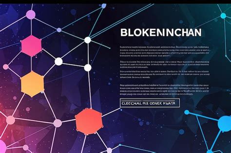 Blockchain Concept Banner With Abstract Geometric Polygonal Connecting