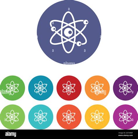 Molecules Of Atom Set Icons Stock Vector Image And Art Alamy