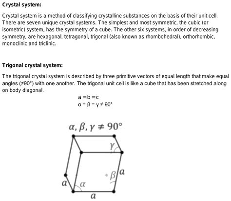 What Is The Difference Between Crystal System And Trigonal Crystal