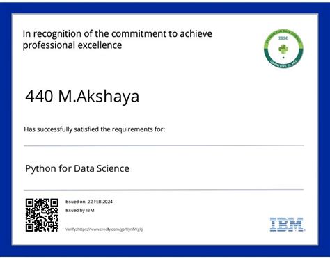 Mudigonda Akshaya On Linkedin Delighted To Share My Badge Earned In Python For Data