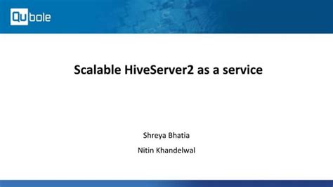 scalable hiveserver2 as a service ppt