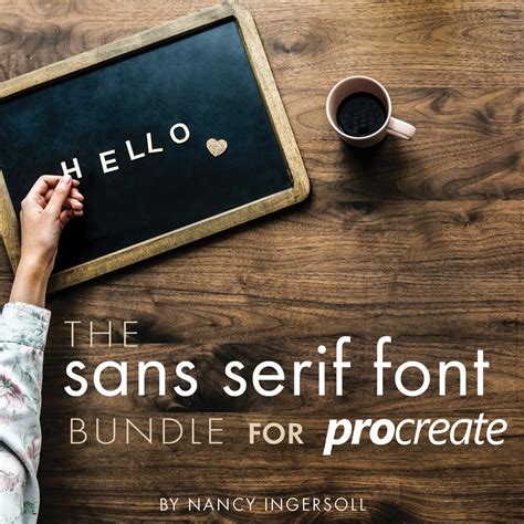 Procreate Sans Serif Type Kit 12 MasterBundles