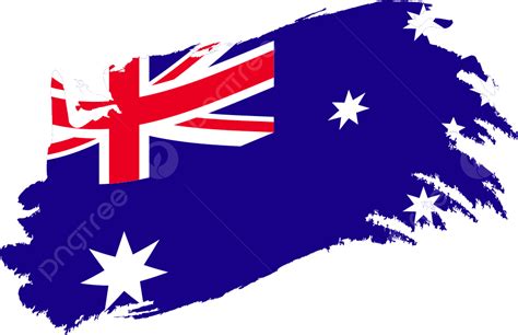브러시 스트로크 클립 아트 Hd 이미지를 흔들며 호주 국기 호주 국기 페인트 호주 국기 브러시 오스트레일리아 깃발을 흔드는 Png 일러스트 및 벡터 에 대한 무료