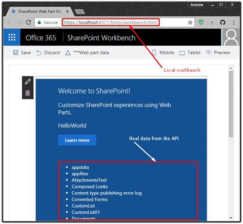 Local Spfx Workbench Against Real Sharepoint Api