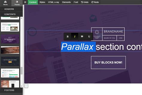 Bootstrap 3 Drag N Drop Blocks Creative Bootstrap Themes ~ Creative Market