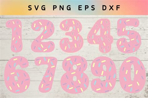 Donut Sprinkles Candy Numbers 0 9 Graphic By Swiftyslice · Creative