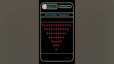 Star Pattern Problem 19 Starpatternprogram Coding Starpattern Programs Nonightgams Coders