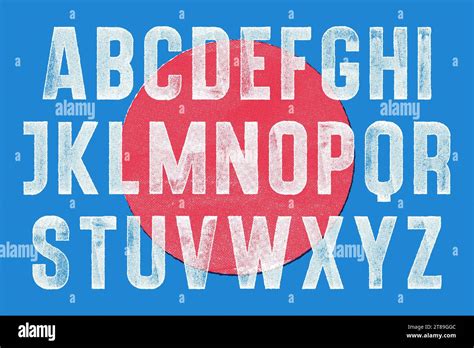 Screen Print Texture Bold Condensed Font With A Rough Halftone Screen