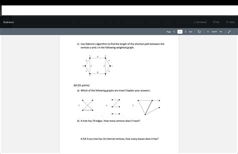 Solved C Use Dijkstras Algorithm To Find The Length Of The