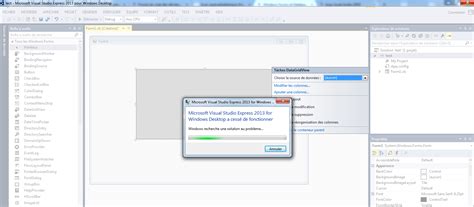 Débutant Microsoft Visual Studio 2013 a cessé de fonctionner en