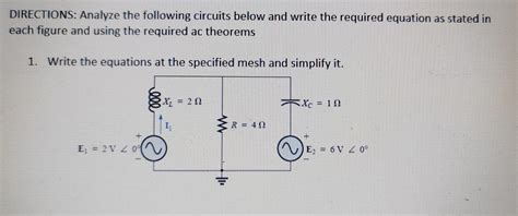 Solved DIRECTIONS Analyze The Following Circuits Below And Chegg