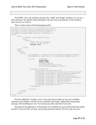 Custom JSF Components PDF Web Development Internet