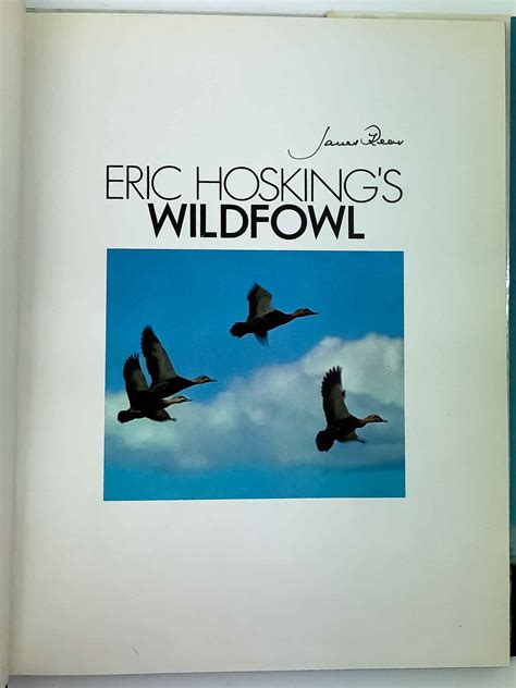 Eric Hoskings Wildfowl By Kear Janet Fine Hardcover 1985 First