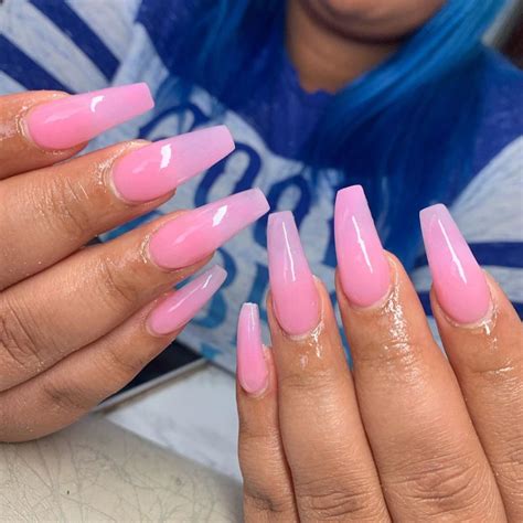 Updated 40 Bubbly Pink Acrylic Nails
