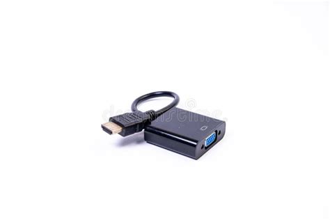 Various Converter Cables Adapters For Computers And Smartphones Hdmi Vga Usb Dvi Dp Isolated On