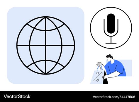 Global Connectivity Voice Communication And E Vector Image