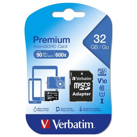 Verbatim Micro Sdhc 32gb Class 10 At Gear4music