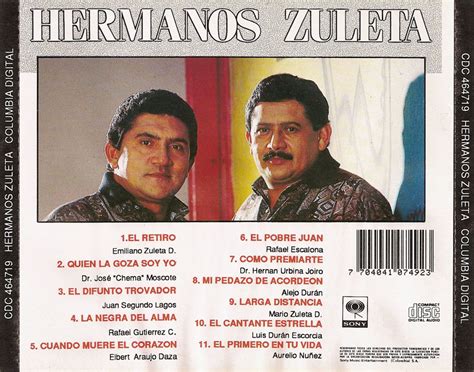 Car Tula Trasera De Los Hermanos Zuleta El Zuletazo Portada