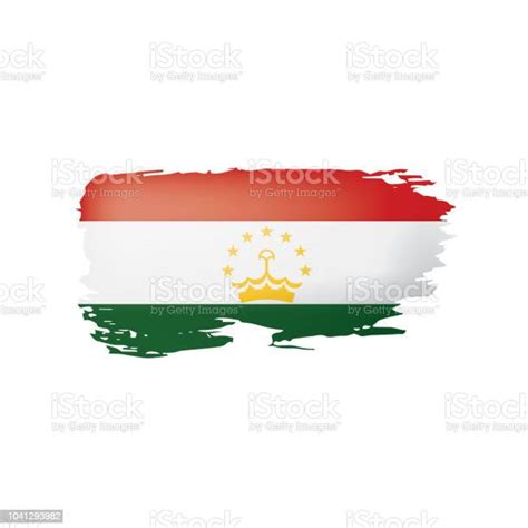 타지 키스탄 플래그 흰색 배경에 벡터 일러스트 레이 션 0명에 대한 스톡 벡터 아트 및 기타 이미지 0명 기 두샨베 Istock