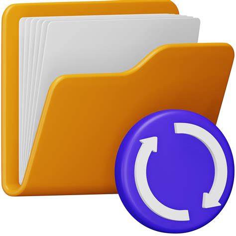 Sync Folder 3d Rendering Isometric Icon 15072067 Png