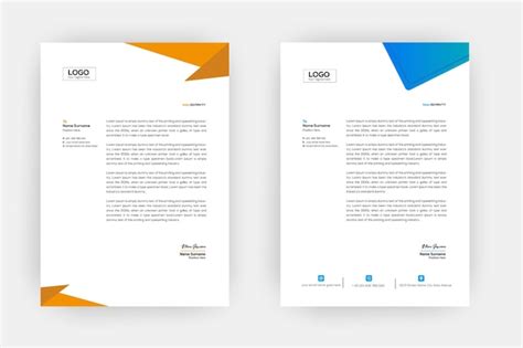 Шаблон креативного фирменного бланка Премиум вектор