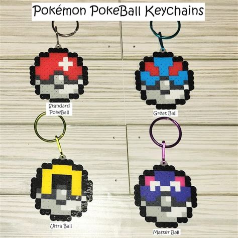 Perler Bead Keychain Etsy