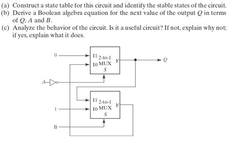 Solved A Construct A State Table For This Circuit And Chegg Com