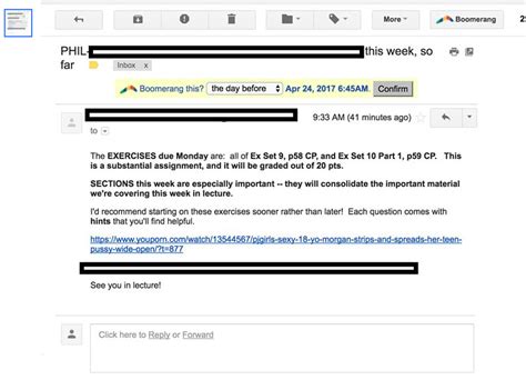 Philosophy Professor Accidentally Emails Babes Link To Porn Video