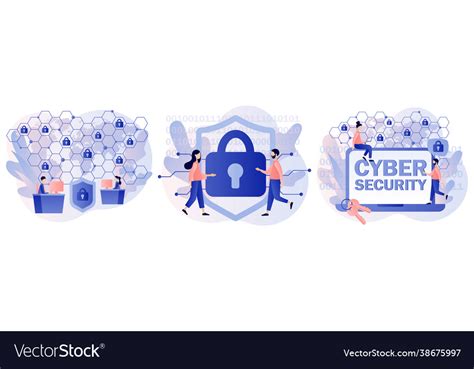 Cyber Security Global Network Data Royalty Free Vector Image