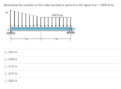 Solved Determine The Reaction At The Roller Located At Point