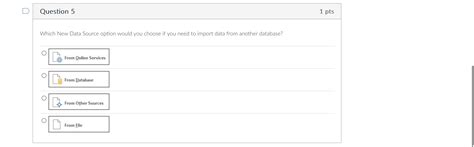 Solved Question 51 ﻿ptswhich New Data Source Option Would