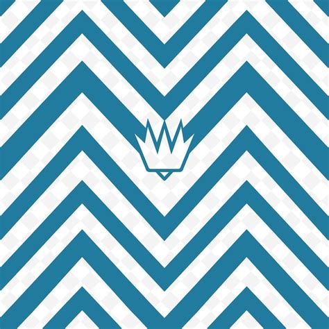 Chevron Striped Pattern With Crown Icon And Intersecting Lin Nature Inspired Abstract Outline