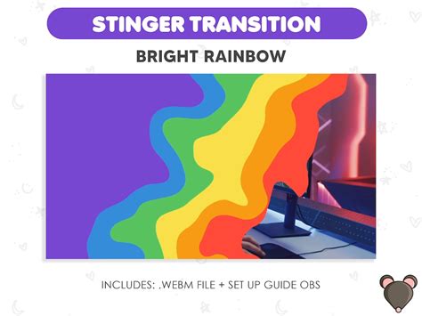 Stinger Transition Rainbow Scene Transition For Streams Colorful LGBTQ Streaming Stinger