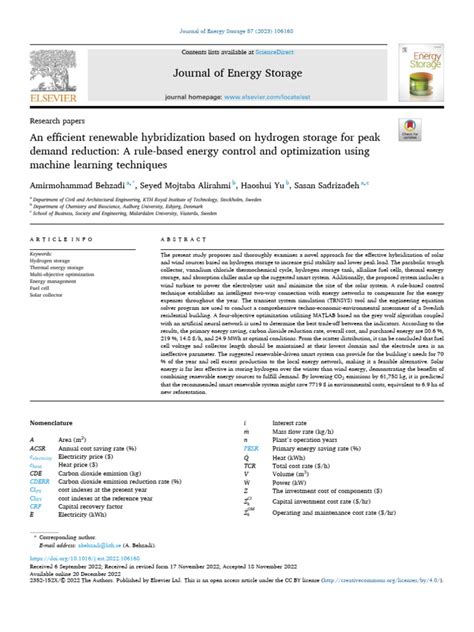 An Efficient Renewable Hybridization Based On Hydrogen Storage For Peak