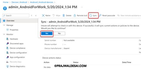 How To Manually Sync Android Device With Intune