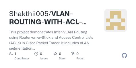 Github Shakthii005vlan Routing With Acl Using Packet Tracer This