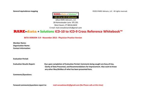 Icd 10 To Icd 9 Cross Reference Whitebook Ppt