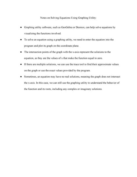 mat 171 notes on solving equations using graphing utility notes on