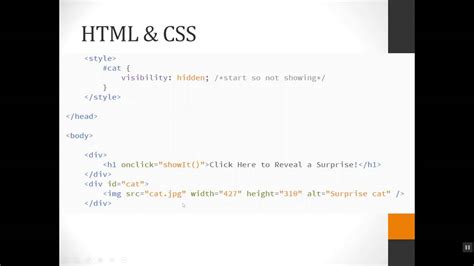 Showing And Hiding Div With Javascript Youtube