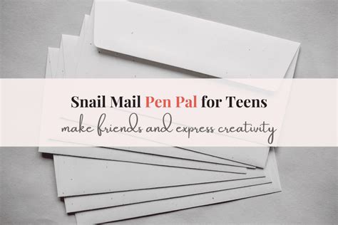 A Snail Mail Pen Pal For Teens Josies Journal